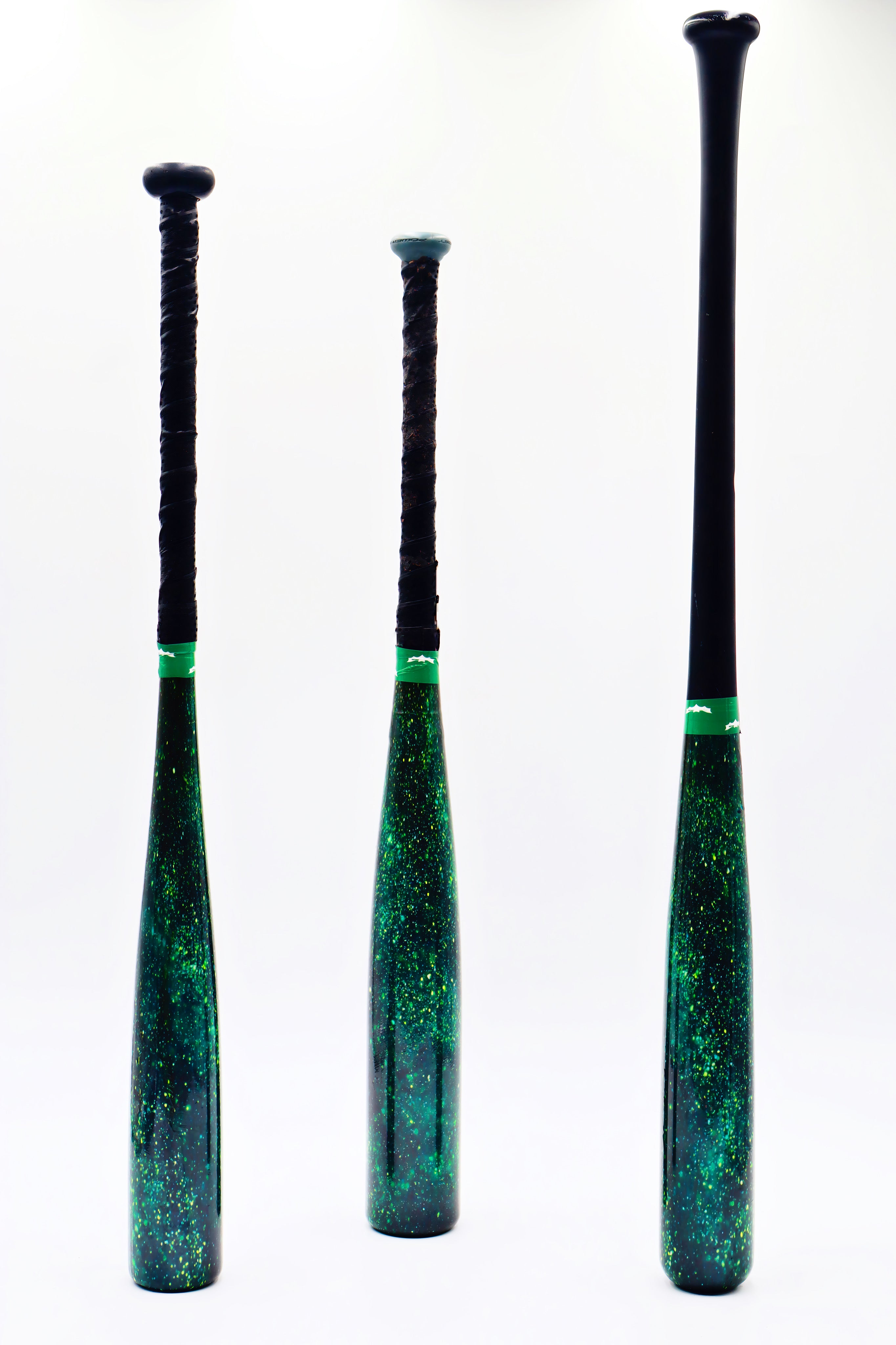 Green Galaxy Bat Wrap For Composite, Wood , Alloy & Whiffle Bats